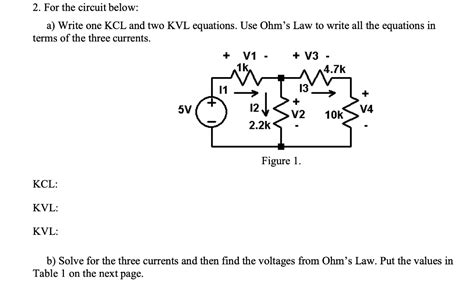 Solved 2 For The Circuit Below A Write One Kcl And Two