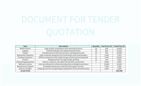Free Computer Quotation Templates For Google Sheets And Microsoft Excel Slidesdocs