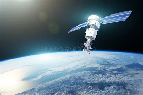 Research Probing Monitoring Of In Atmosphere Satellite Above The Earth Makes Measurements Of