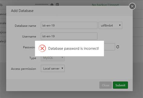 database password is incorrect problem page 2 aapanel free