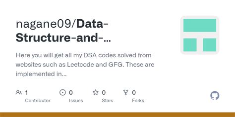Github Nagane09data Structure And Algorithms A Comprehensive Collection Of Data Structure