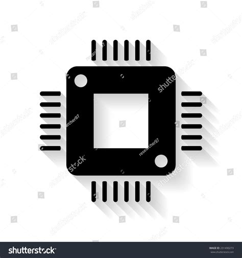 Processor Vector Stock Vector Royalty Free 231490273 Shutterstock