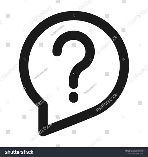 Question Mark Bubbles Sign Outline Icon Stock Vector Royalty Free 2225769045 Shutterstock