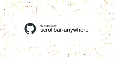 GitHub Davidparsson Scrollbar Anywhere Scrollbar Anywhere Extension For Google Chrome Click