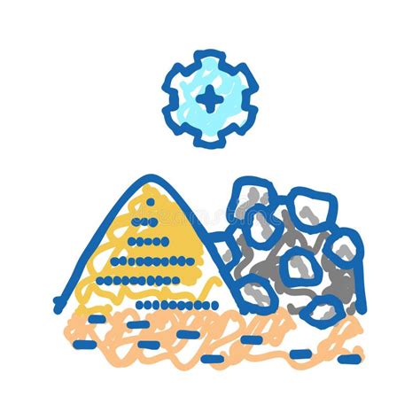 Mining Processing Icon Doodle Illustration Stock Vector Illustration