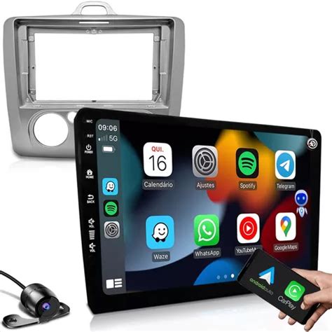 Kit De Central Multimidia Carplay Moldura Ford De 9 Pol Parcelamento Sem Juros