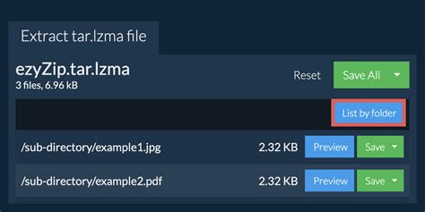 Extract Tarlzma Files Online No Registration Required Ezyzip