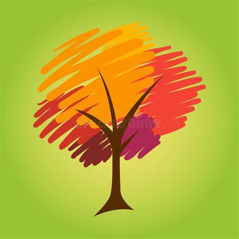Abstract Brush Stroke Tree Stock Vector Illustration Of Vector