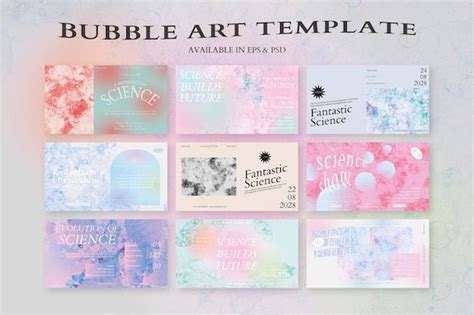 Colorful Bubble Art Template Vector