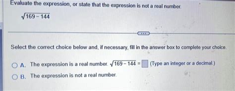 Answered Evaluate The Expression Or State That The Expression Is Not