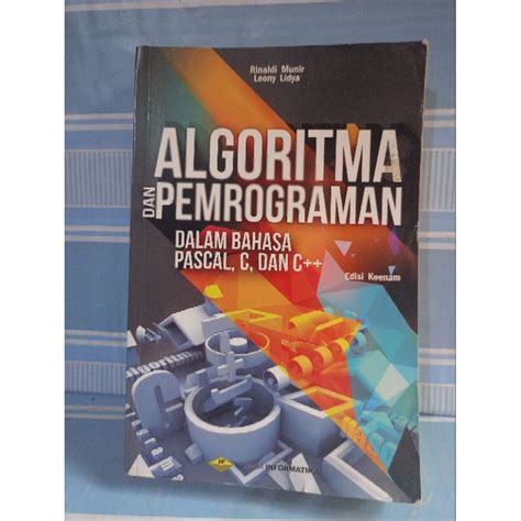 Jual Algoritma And Pemrograman Dalam Bahasa Pascalcdan C By Rinaldi