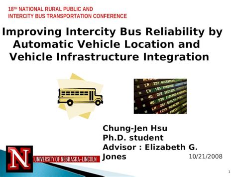 ppt improving intercity bus reliability by automatic vehicle location