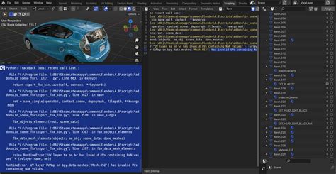 Invalid UVs Containing NaN Values After Trying To Export FBX File Edit Attached Blend File