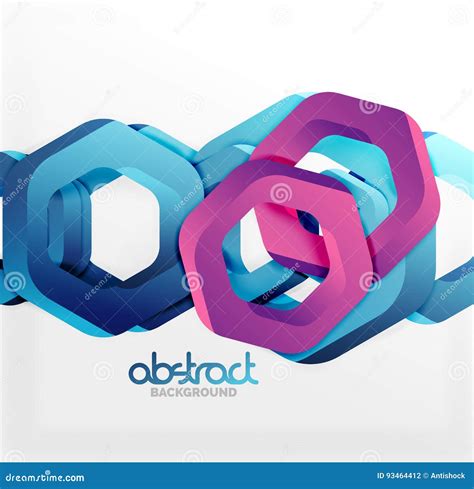 Overlapping Hexagons Design Background Stock Vector Illustration Of Corporate Composition