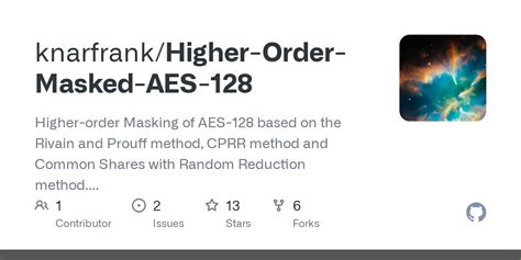 Github Knarfrank Higher Order Masked Aes 128 Higher Order Masking Of