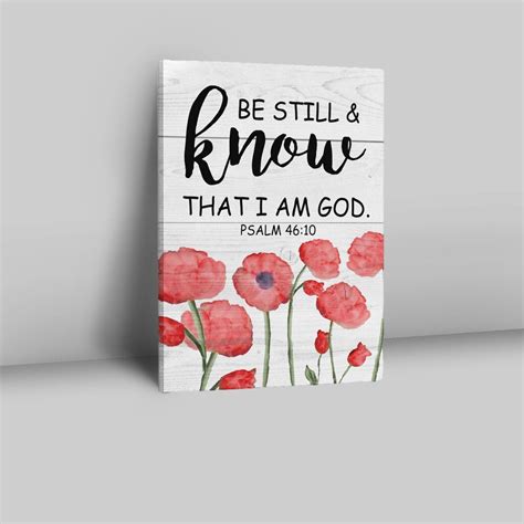 Be Still And Know That I Am God Psalm 4610 Bible Verse Wall Decor Art