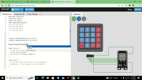 Online Simulation Of Esp32 With Keypad Simulation Of Esp32 With 44
