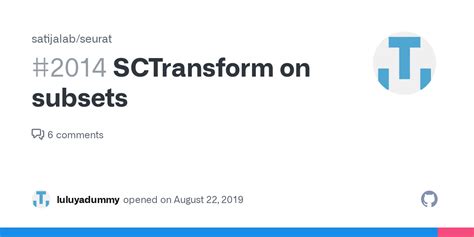 SCTransform On Subsets Issue Satijalab Seurat GitHub