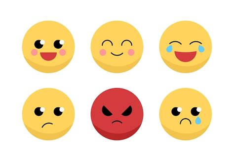 Cute Smiles Set Premium Vector