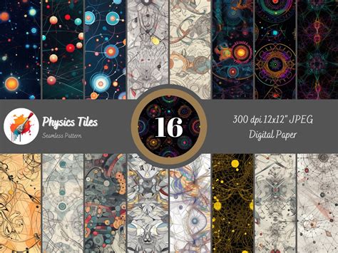Physics Seamless Background Tiles Scrapbook Paper In Unique Orange
