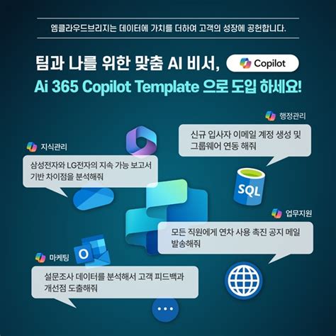 엠클라우드브리지 ‘ai 365 코파일럿 Ai 에이전트 템플릿 출시 Bi Korea