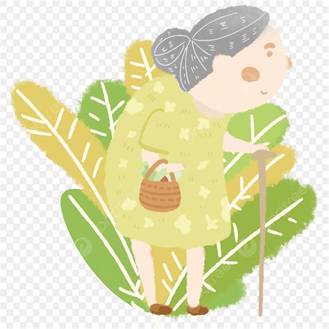 손으로 그려진 된 지팡이 할머니 일러스트 장식 요소 노인 손으로 그린 장식 요소 Png 일러스트 및 Psd 이미지 무료 다운로드 Pngtree