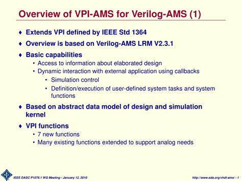 Ppt Overview Of Vpi Ams For Verilog Ams 1 Powerpoint Presentation