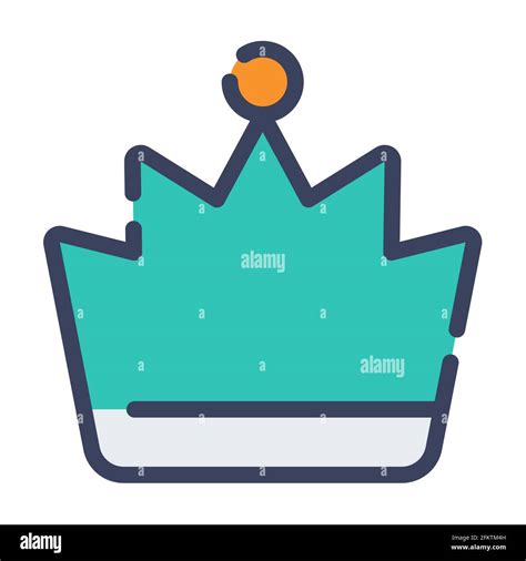 Premium Crown Quality Chosen Single Isolated Icon With Flat Dash Or Dashed Style Vector
