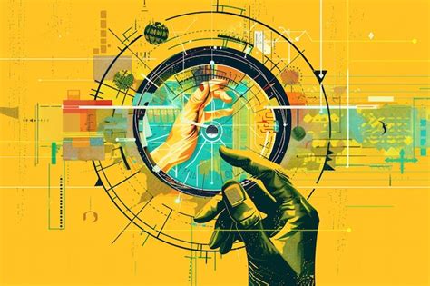 Premium Vector A Hand Holding A Cell Phone In Front Of A Clock