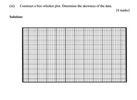[get Answer] Ii Construct A Box Whisker Plot Determine The Skewness Of The Data 4 Marks Solution