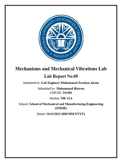 Lab Report No05 Pdf Pendulum Oscillation