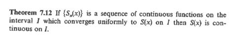 Solved Theorem 712 If Snx Is A Sequence Of Continuous