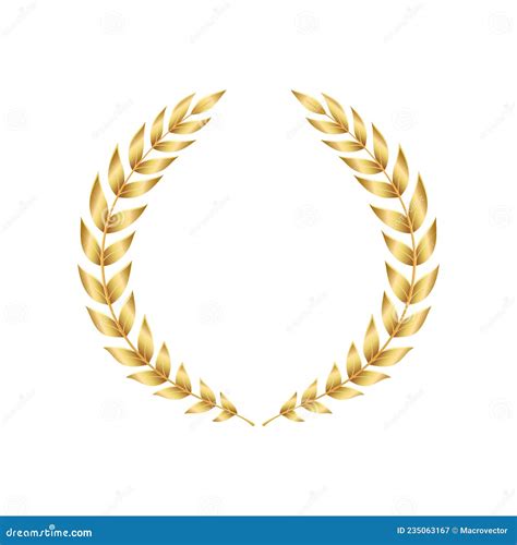 Laurel Wreath Gold Composition Stock Vector Illustration Of Laurel