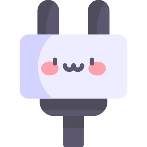 Power Plug Kawaii Flat Icon
