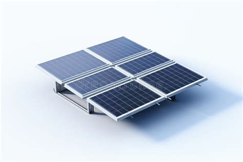 Solar Panel Array Designed For Renewable Energy Generation At A Sustainable Facility Stock