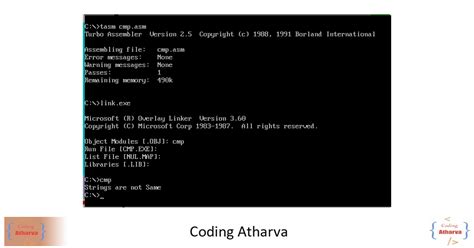 53 Program To Compare Two String With Contain In 8086 Microprocessor
