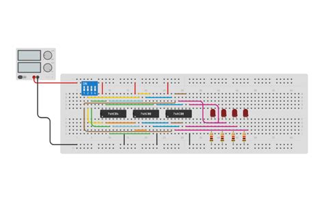 Circuit Design Demultiplexer Tinkercad