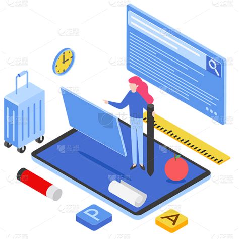 互联网元素人物场景贴纸 SVG10