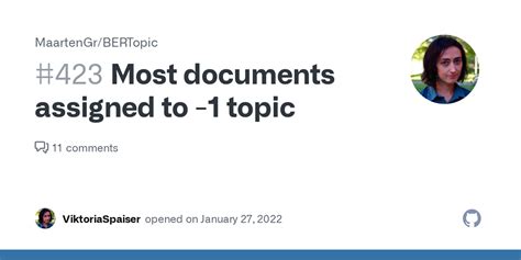 Most Documents Assigned To 1 Topic · Issue 423 · Maartengrbertopic