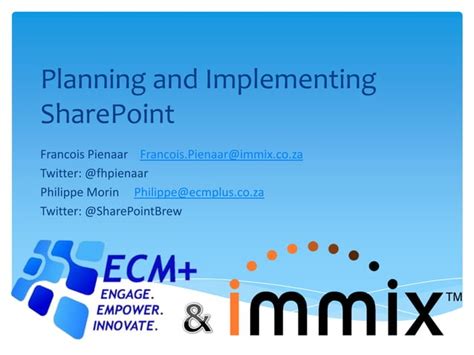 Planning And Implementing Sharepoint Ppsx