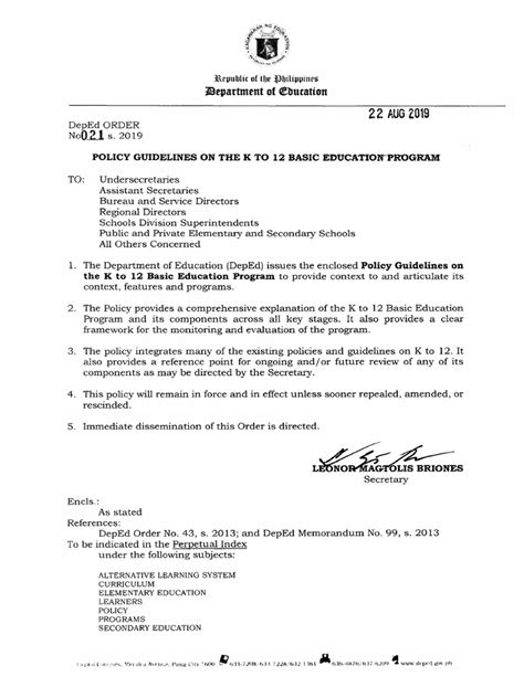 Deped Guidelines 1 Pdf