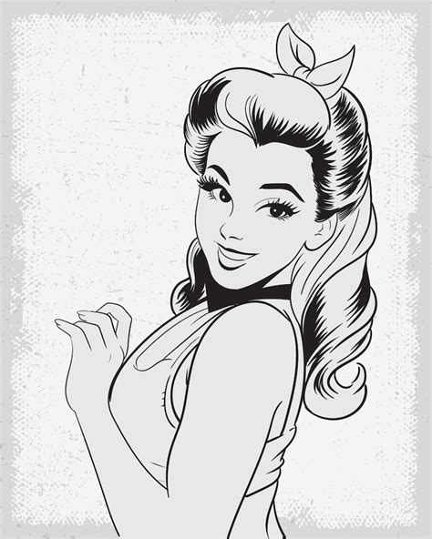 Disegno Pin Up Classico Pin Up Immagini Png Vettori E File Psd