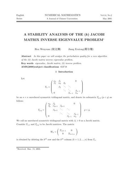 K Jacobi Matrix Inverse Eigenvalue Problem