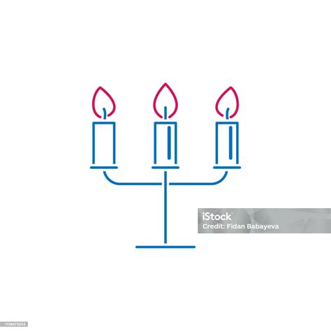 발렌타인 데이 촛대 촛불 아이콘입니다 웹에 사용할 수 있습니다 로고 모바일 앱 Ui Ux 2월에 대한 스톡 벡터 아트 및 기타 이미지 Istock