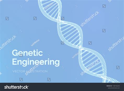 Dna Sequence Wireframe Dna Molecules Structure Stock Vector Royalty Free 1189166293