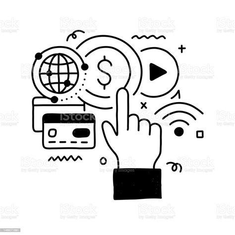 라인 아이콘이 있는 클릭당 지불 관련 디자인 인터넷 디지털 마케팅 연결 0명에 대한 스톡 벡터 아트 및 기타 이미지 0명 개념 개선 Istock