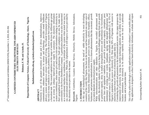 Pdf Gamified Contributory Framework Towards Improved Electricity Services