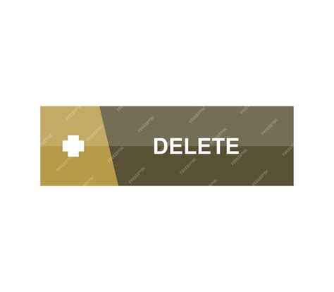 Premium Vector Delete Button