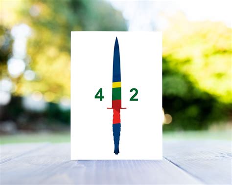 Royal Marines 42 Commando Dagger Greeting Card Gillian Jones Designs