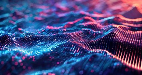 Digital Landscape With Binary Peaks And Valleys Representing The Idea